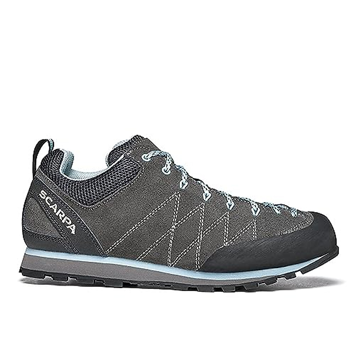 SCARPA Women's Crux Hiking and Approach Shoes - Shark/Blue Radiance - 8-8.5