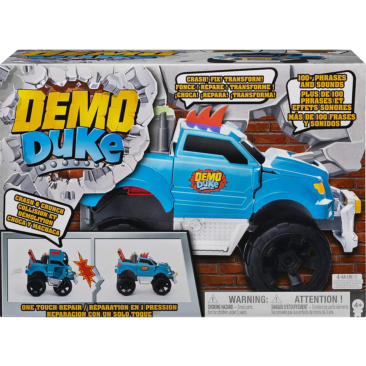 Demo Duke, Crashing and Transforming Vehicle with Over 100 Sounds and Phrases, for Kids Aged 4 and Up