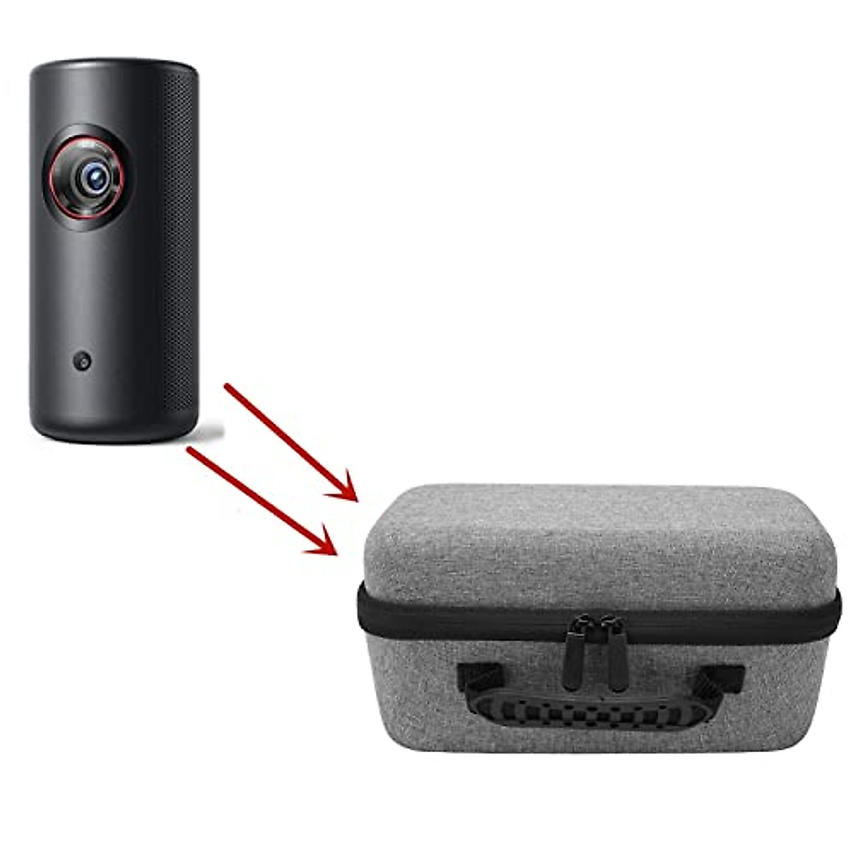 Cuifati Projector Carrying Case for Samsung Nebula Anker Capsule 3 Laser & The Freestyle 1080P Projector, EVA Waterproof Shakeproof Portable Travel Bag