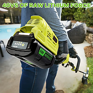 AYTXTG 40 Volt 6500mAh Lithium-ion Battery for Ryobi 40V Battery Cordless Tools OP4040 OP4026 OP4030 OP4050 OP4060A 40V Ryobi Battery with Ryobi 40v Charger OP401