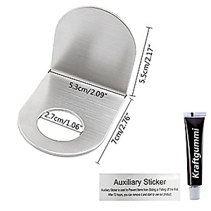 Stainless Steel Wall Mount Soap Shower Gel Dispenser Bottle Holder Hook Hanging Kitchen Shelf Organizer Rack