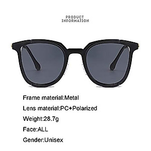 Polarized Sunglasses Retro Personality Sunglasses Men and Women Tide Fashion Color Lens Sunglasses (Pink Frame Barbie Pink Lens)