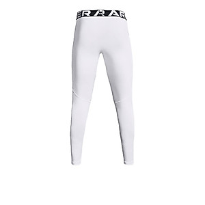 Under Armour Men's ColdGear Armour Leggings , White (100)/Black, Small