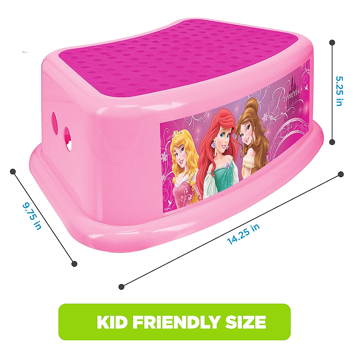 Disney Princess 2 Pc Essential Potty Training Set - Potty Training Seat, Step Stool for Kids