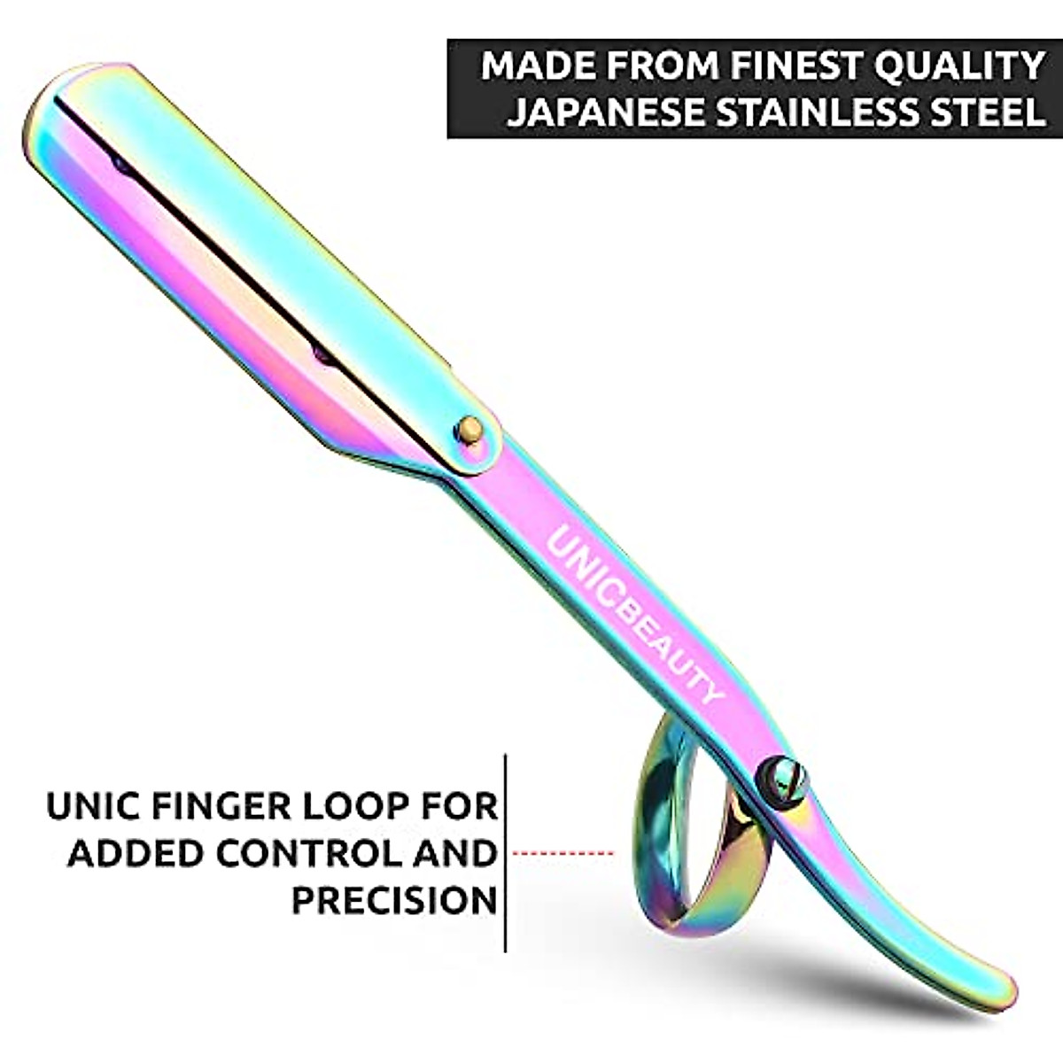 Straight Razors for Men - Professional Barber Razor for Close Shave with Premium Quality Edge, Blades Pack & Maintenance kit included with Pouch GOLD