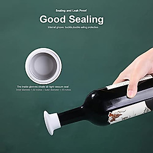 Hyvigo 4Pcs Silicone Wine Caps, Wine Stopper With Gift Box, Reusable Wine Bottle Stoppers and Champagne stoppers, Strong Sealing, Leak Proof, 4 Colors