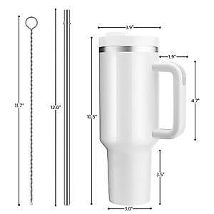 MURRICON 40 oz Tumbler with Handle and Straw,Stainless Steel Sublimation Tumblers with Handle,Vacuum Insulated Travel Mug with Lid,for Coffee and Beverages