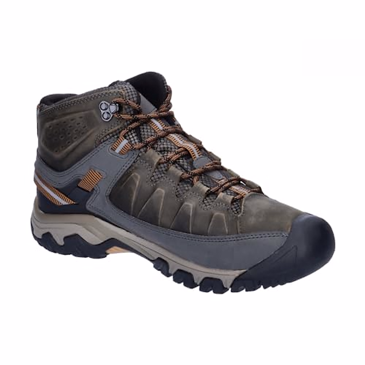 KEEN Men's Targhee 3 Mid Height Waterproof Hiking Boots, Black Olive/Golden Brown, 14