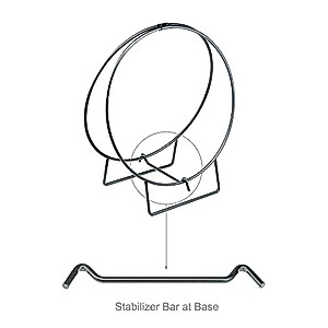 UniFlame Firewood Log Hoop Rack with 1/2" Solid Stock, Black