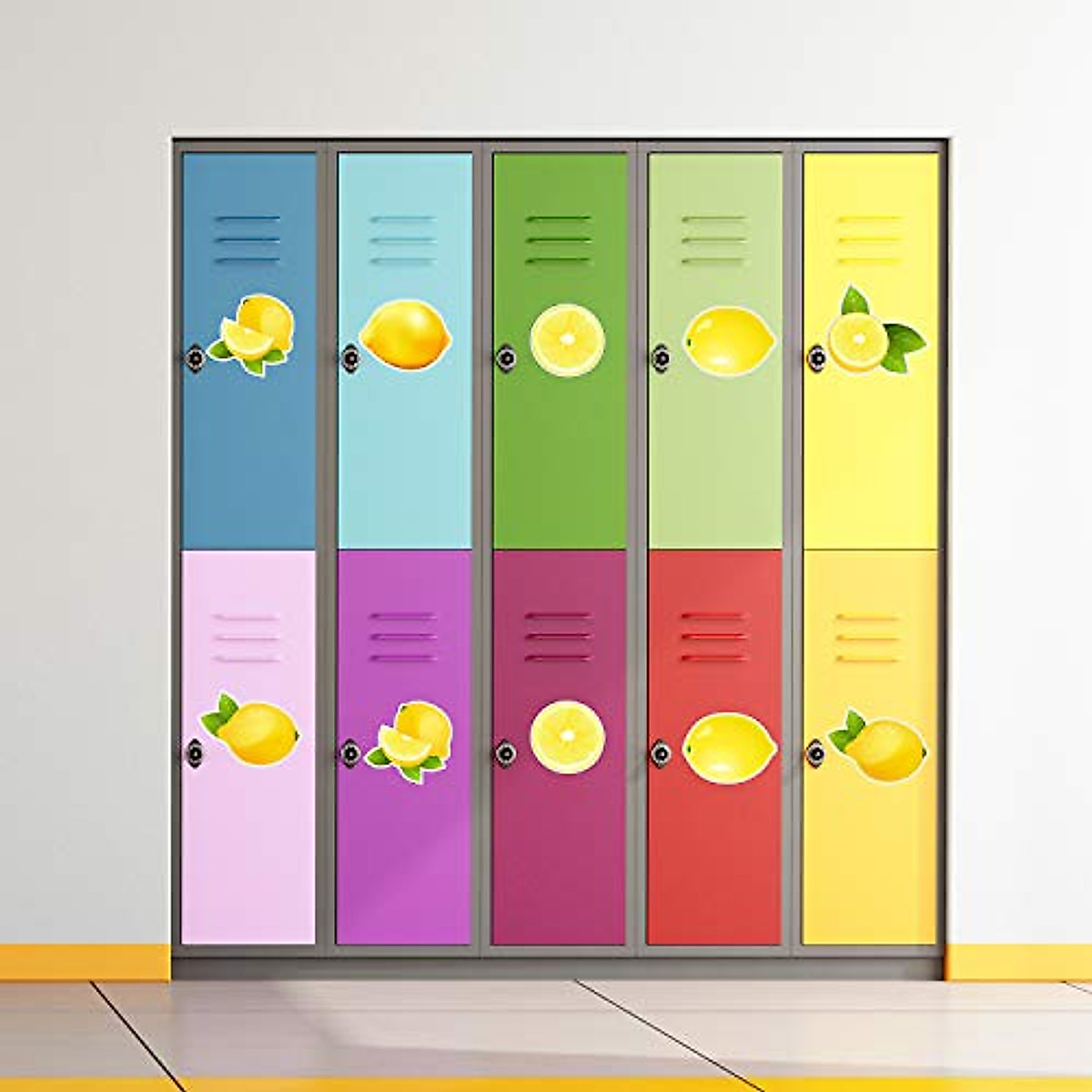 60 Pieces Lemon Cut Out Accents Mini Lemon Cutouts Paper Decorations Versatile DIY Fruit Sign Cutouts for Summer Bulletin Board Classroom School Party