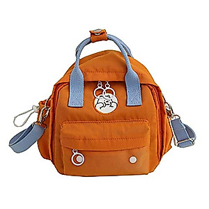 sikiwind Animal Pattern Waterproof Backpacks Women Shoulder Crossbody Bags (Orange)