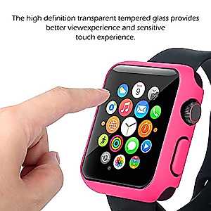 RIDAINTY 8 Pack Screen Protector Case for Apple Watch 44mm Series 6 5 4 SE Ultra Slim Hard Case with Tempered Glass Bumper iWatch Protective Cover Smartwatch Accessories for Women Men