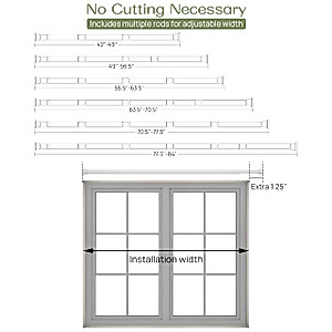 ALLZONE Heavy Duty Tension Shower Curtain Rod 42-83 Inches for Bathroom, Window, Non-Slip, Adjustable with Strong Spring Pole for Closet, Doorway, No Rust, No Drilling, Black