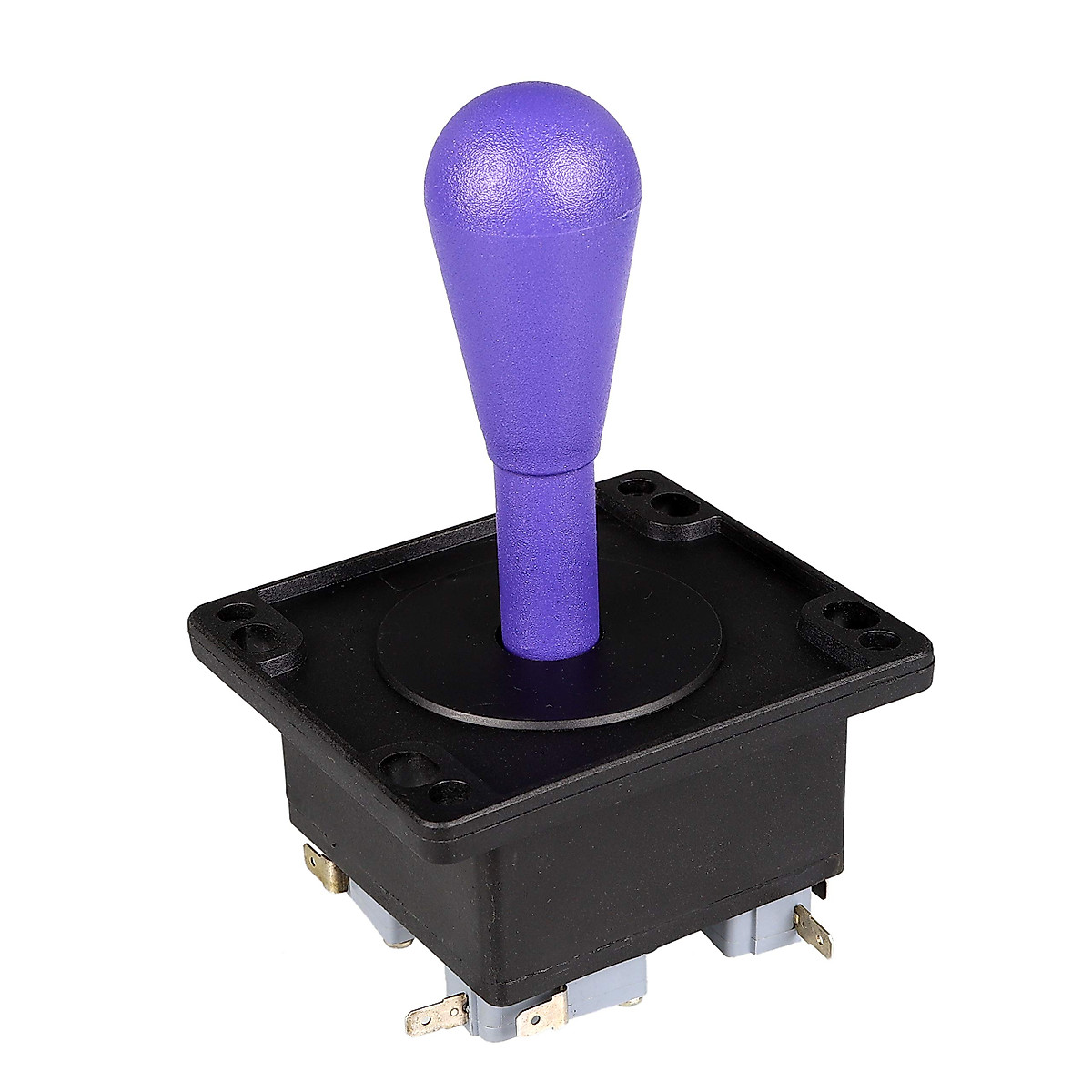 EG STARTS 2 Player Arcade Game DIY Kits Ellipse Oval Happ Type Joystick Hanlde + 18x American Style Arcade Buttons 1/2 Player Start Push Button (Purple & Orange)