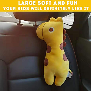 Seatbelt Pillow for Kids, Car Pillow Seat Belt Cushion Kids Seatbelt Pillow, Seat Belt Covers Child Car Seat Head Rest Support Shoulder Pad, Plush Soft Seat Strap Car Pillows Adjuster Holder for Baby