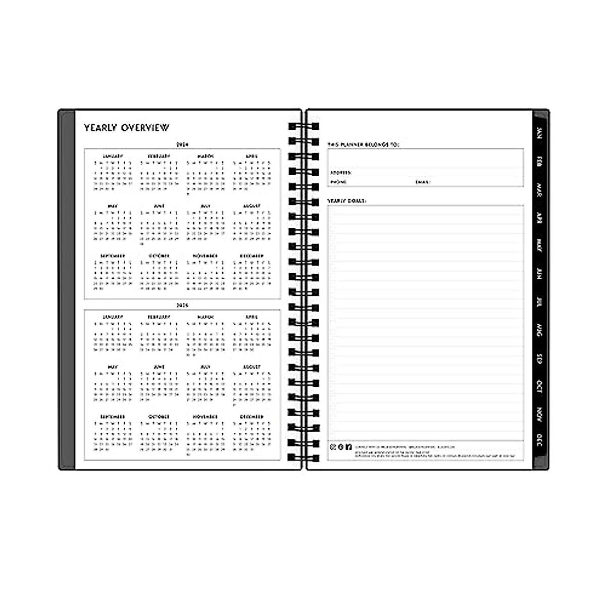 2024 Blue Sky™ ASMBLD Weekly/Monthly Planning Calendar, 5" x 8", Gray, January to December 2024, 145154
