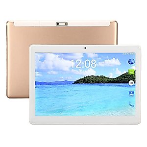 CHICIRIS 10.1 Inch HD Tablet, 2GB RAM 32GB ROM MT6753 Chip Dual Sim Dual Standby HD Tablet Multifunctional 3 Card Slot Design 10.1inch IPS Screen for Learning for Work (US Plug)