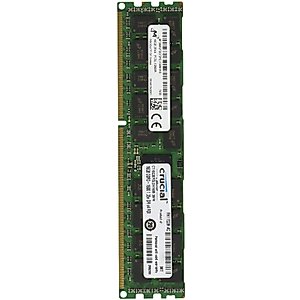 Crucial 16GB Single DDR3L 1600 MT/s (PC3-12800) DR x4 RDIMM 240-Pin Server Memory CT16G3ERSLD4160B