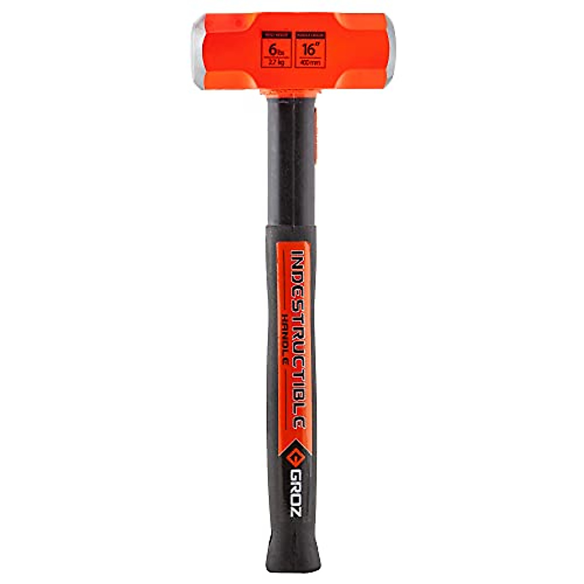 Groz 34521 16" Indestructible Sledge Hammer, 6 lb