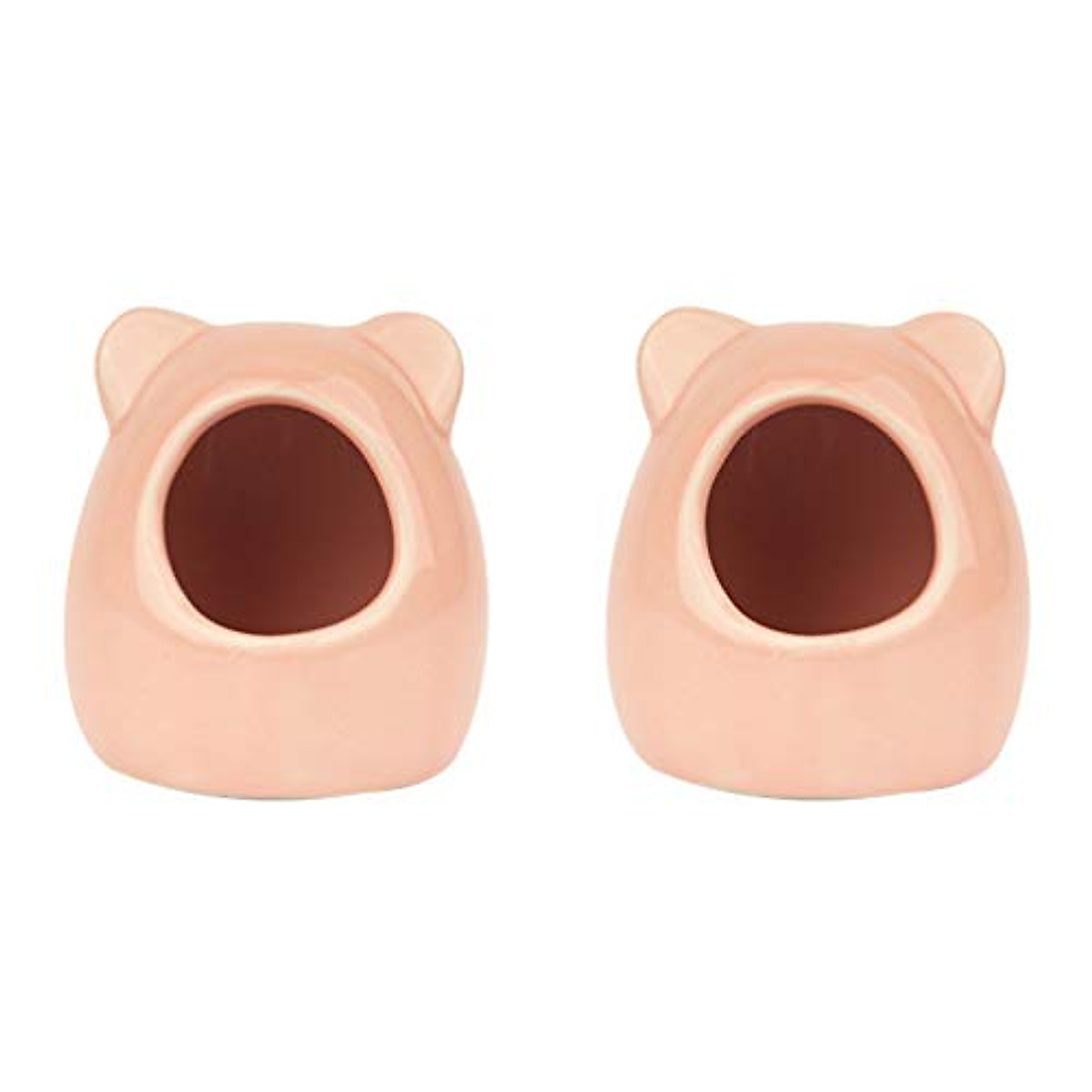 iplusmile ) House Accessories Hamster Summer Small Animal Hideout Ceramic Hamster Hideout Mini Hut Cage for Mini Animals Guinea Pig Gerbil Ferret (2pcs, Tiny