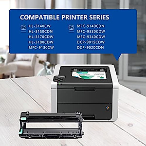 DR221CL Yellow Drum Unit 1-Pack Compatible DR-221CL Drum Unit Replacement for Brother DR221CL Drum Unit HL-3140CW 3180CDW DCP-9020CDN MFC-9130CW 9340CDW Printer (Not Include Toner)