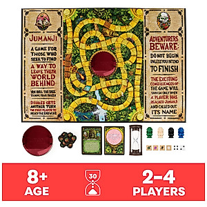 Jumanji The Game, The Classic Scary Adventure Family Board Game Based on The Action-Comedy Movie, for Kids and Adults Ages 8 & up