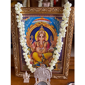 Artificial Jasmine Garland,Jasmine Gajra,Mullapoove mala with Real Jasmine Fragrance, As Used for Hair Accessory for Women and Girls,Length - 90 cm, Cream Color