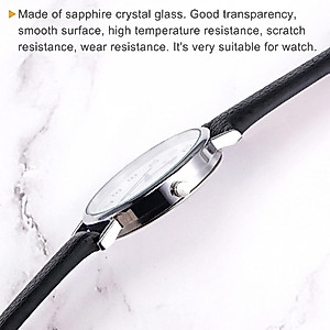 uxcell 35mm Dia. Watch Glass Sapphire Crystal Lens, Round Flat 1mm Thickness Replacement Parts for Watchmaker Repair Clear