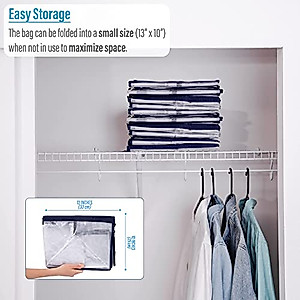 VENO 8 Pack Heavy Duty Extra Large Clear Storage Bag, Moving Bag, Clothes Organizer, for Blanket, Comforter, Bedroom Closet, Dorm Room Essentials, Moving Supplies, Storage Tote, Reusable and Sustainable (Clear - Set of 8)