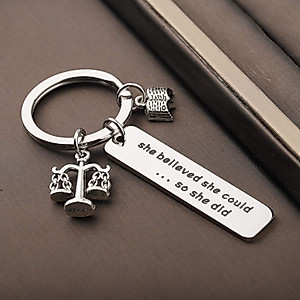 FOTAP New Lawyer Gift Scales of Justice Lawyer Keychain Law School Graduation Gift for Lawyer (Lawyer Keychain)