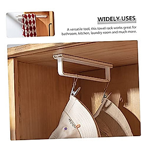 BUGUUYO Towel Mount Clothing Clothes Hanger Wall Mounted Clothes Hanger Kitchen Hand Towel Bar Wall Mounted Clothing Rack Dish Cloth Holder Towel Rod White The HIPS