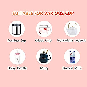 CGHWBEA Coffee Warmer for Desk,with Mug Set. Cup Warmer Tea Warmer, Electric Beverage Warmer, Drink Warmer for Cocoa, Tea, Milk (Pink), LUMAN03