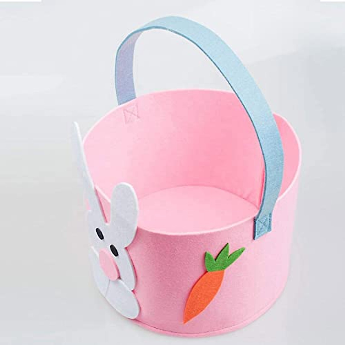 Easter Baskets for Kids Empty Felt Bunny Basket Easter Bunny Ears Bags with Rabbit Ears Easter Egg Hunting Tote Bag Easter Rabbit Gift Storage Bucket Toys Easter Decor Eggs Candy Gifts Storage (A)