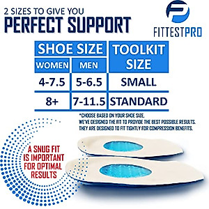 Plantar Fasciitis Foot Pain Relief 14-Piece Kit – Premium Planter Fasciitis, Gel Heel Spur & Therapy Wraps, Compression Socks, Foot Sleeves, Arch Supports, Cushion Inserts & Heel Grips