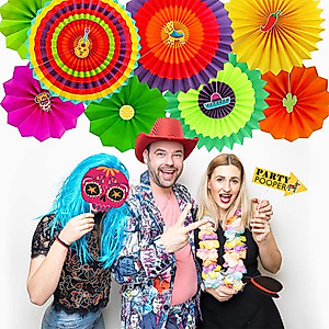 Fiesta Party Decorations Cactus Balloons Hanging Paper Fans Mexican Llama Banner Garland Tassel Garland Backdrop String for Bachelorette Kids Taco Cinco De Mayo Supplies