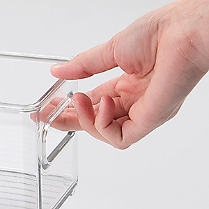 iDesign Fridge Organiser, Stackable Storage Container with Handles, Small BPA-free Clear Drawer Organizer for Kitchen, Fridge and Refrigerator, Practical Organization for Kitchen