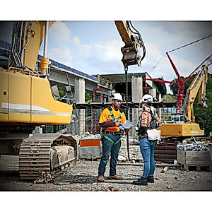 MSA 463947 V-Gard Cap Style Safety Hard Hat With Staz-on Pinlock Suspension | Polyethylene Shell, Superior Impact Protection, Self Adjusting Crown-Straps - Standard Size in Red