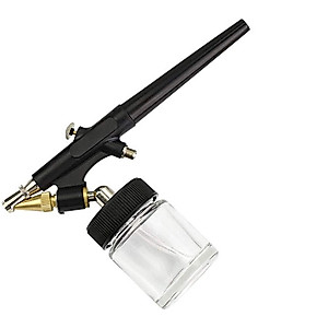 HUBEST 10PCS 22CC Airbrush Glass Bottles with Jar Caps Airbrush jar with 10pcs Adapter Cap Covers Set with 60° Down Angle Adaptor Lid Assembly for Master, Iwata Single Action Airbrush