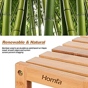 PayLessHere Bamboo Bathroom Shelves, 3-Tier Adjustable Layer Rack, Bathroom Towel Shelf, Utility Storage Shelf Rack, Wall Mounted Organizer Shelf, for Bathroom Kitchen Living Room Holder Natural