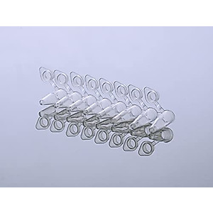 Nest Scientific 404001 Polypropylene PCR 8-Strip Tubes, Individual Attached Flat Caps, 0.2 mL, Clear, 120 per Pack, 1200 per Case (Pack of 1200)