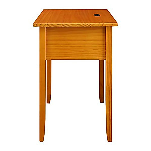 Casual Home Lucia USB Port-Honey Oak Nightstand
