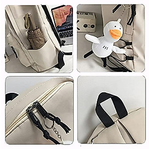 Elsegeod Laptop Backpacks for Travel School College Work，School Backpack Anti Theft Travel Daypack Large Bookbags for Teens Girls Women Students,Black