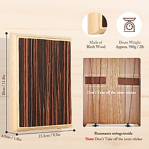 summina Compact Travel Box Drum Cajon Flat Hand Drum Percussion Instrument with Adjustable Strings Carrying Bag