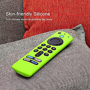 Green Case Replacement for TV Stick (3rd Generation) / 4K Max 2021 New Voice Remote, Silicone Protective Skin Sleeve Glow in Dark - LEFXMOPHY