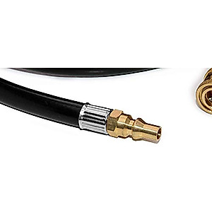 DOZYANT 12ft RV Propane Quick Connect Hose and Conversion Fitting for Blackstone 17inch and 22inch Table Top Griddle - 1/4 inch Safety Shutoff Valve & Male Full Flow Plug