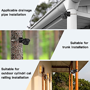 Blink Camera Pole Mounting Bracket, Blink Outdoor 4 Blink Outdoor 3 Blink XT2 Wall Railing Mount Bracket by HOLACA,Applicable Pipe Diameter Size 1.18-7.87 inch (30mm-200mm) (1 Pack)