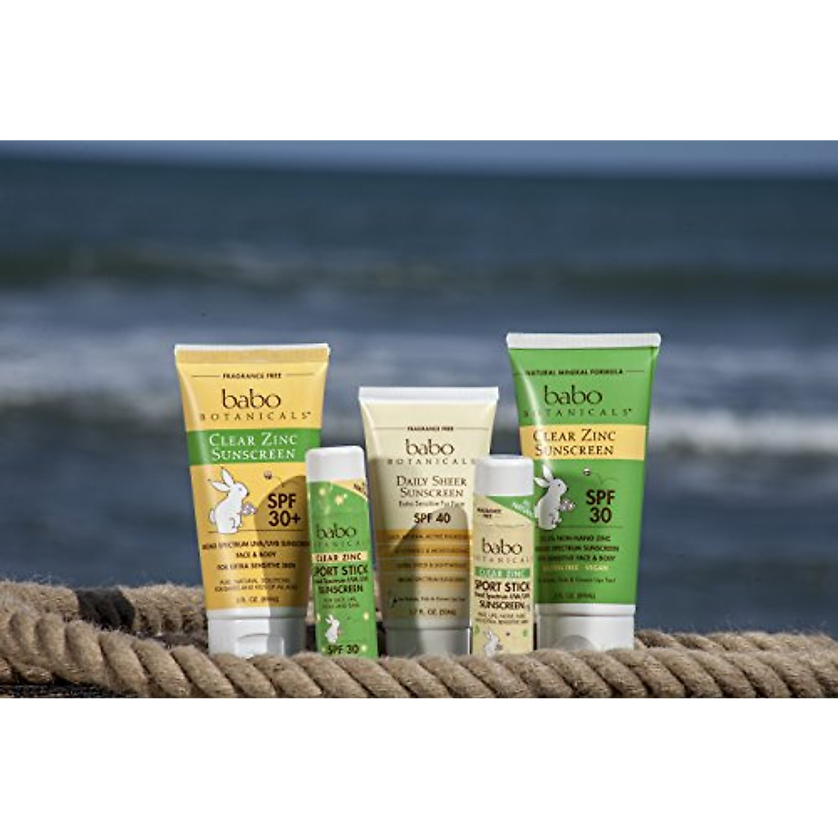 Babo Botanicals Sheer Zinc Mineral Sunscreen Sport Stick SPF30- Natural Zinc Oxide- Shea Butter- Fragrance-Free - Water Resistant - MADE SAFE Certified