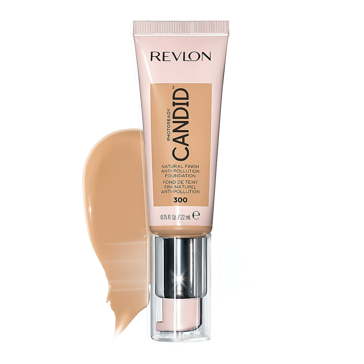 Revlon PhotoReady Candid Natural Finish Foundation, with Anti-Pollution, Antioxidant, Anti-Blue Light Ingredients, Dune (300), 0.75 Fluid Oz