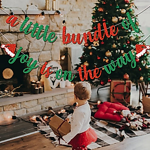 A Little Bundle of Joy Is On The Way Banner Christmas Baby Shower Decorations Winter Baby Shower Decorations Christmas Baby Shower Party Supplies