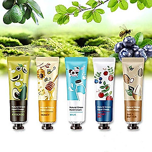 10 Pack Natural Plant Fragrance Hand Cream for Dry Hands, Moisturizing Hand Care Cream Stocking Stuffers Gift Set With Natural Shea Butter And Aloe For Men And Women,Travel Size Lotion-30ml